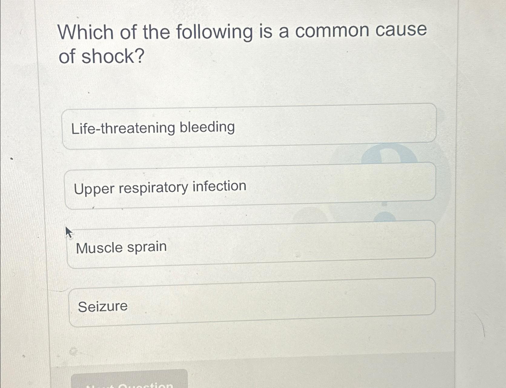 Solved Which of the following is a common cause of | Chegg.com