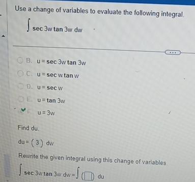 Solved Use a change of variables to evaluate the following | Chegg.com