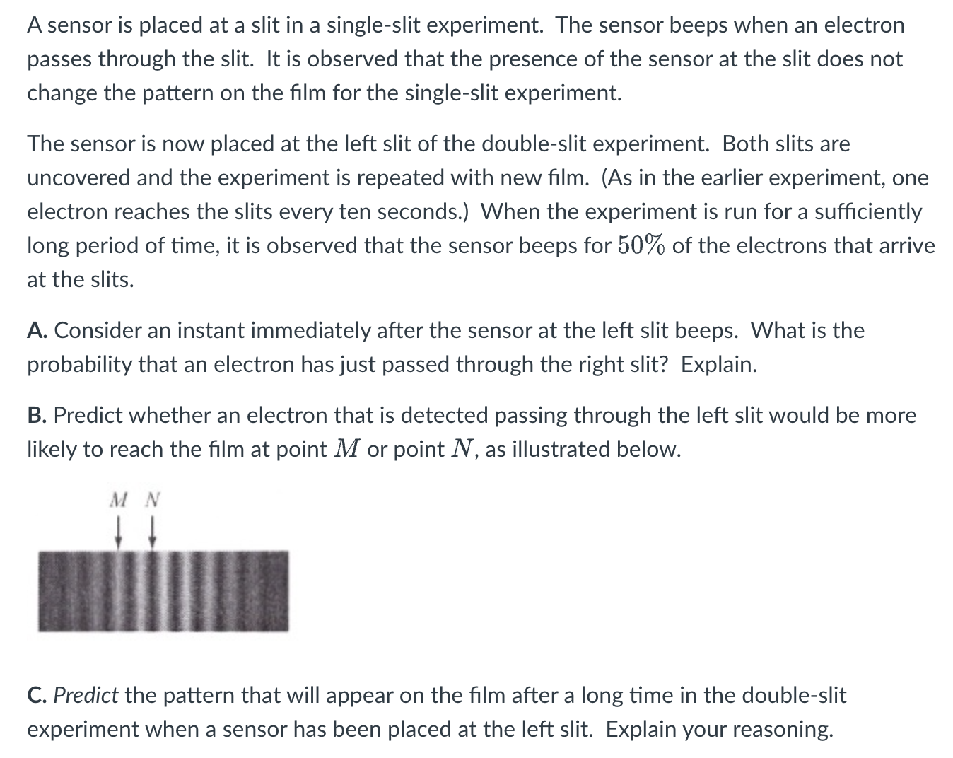Solved Measurement of the Position of an Electron I need | Chegg.com