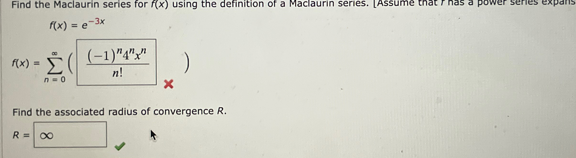 Solved Find the Maclaurin series for f(x) ﻿using the | Chegg.com