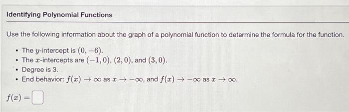 Solved Use the following information about the graph of a | Chegg.com