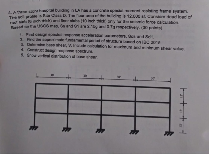 three story hospital building in LA has a concrete | Chegg.com