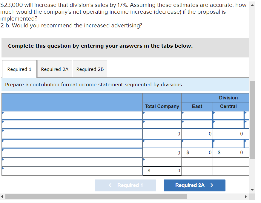 Solved Exercise 6-11 (Algo) ﻿Segmented Income Statement | Chegg.com