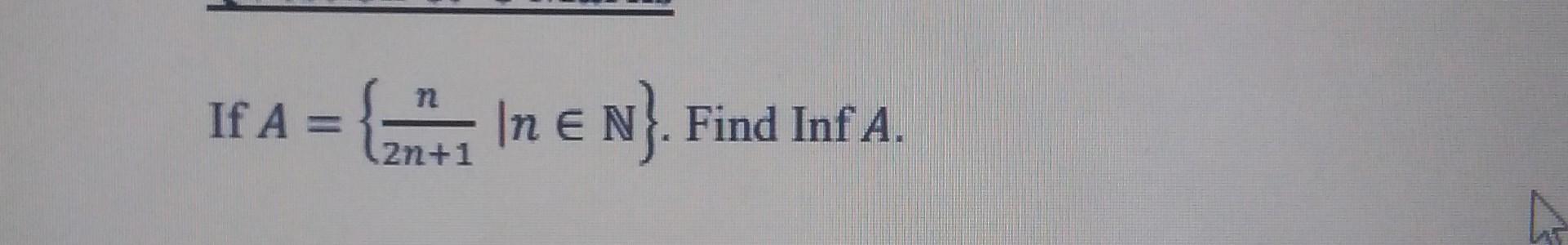 Solved A={2n+1n∣n∈N} | Chegg.com