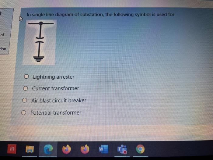 Solved In single line diagram of substation, the following | Chegg.com