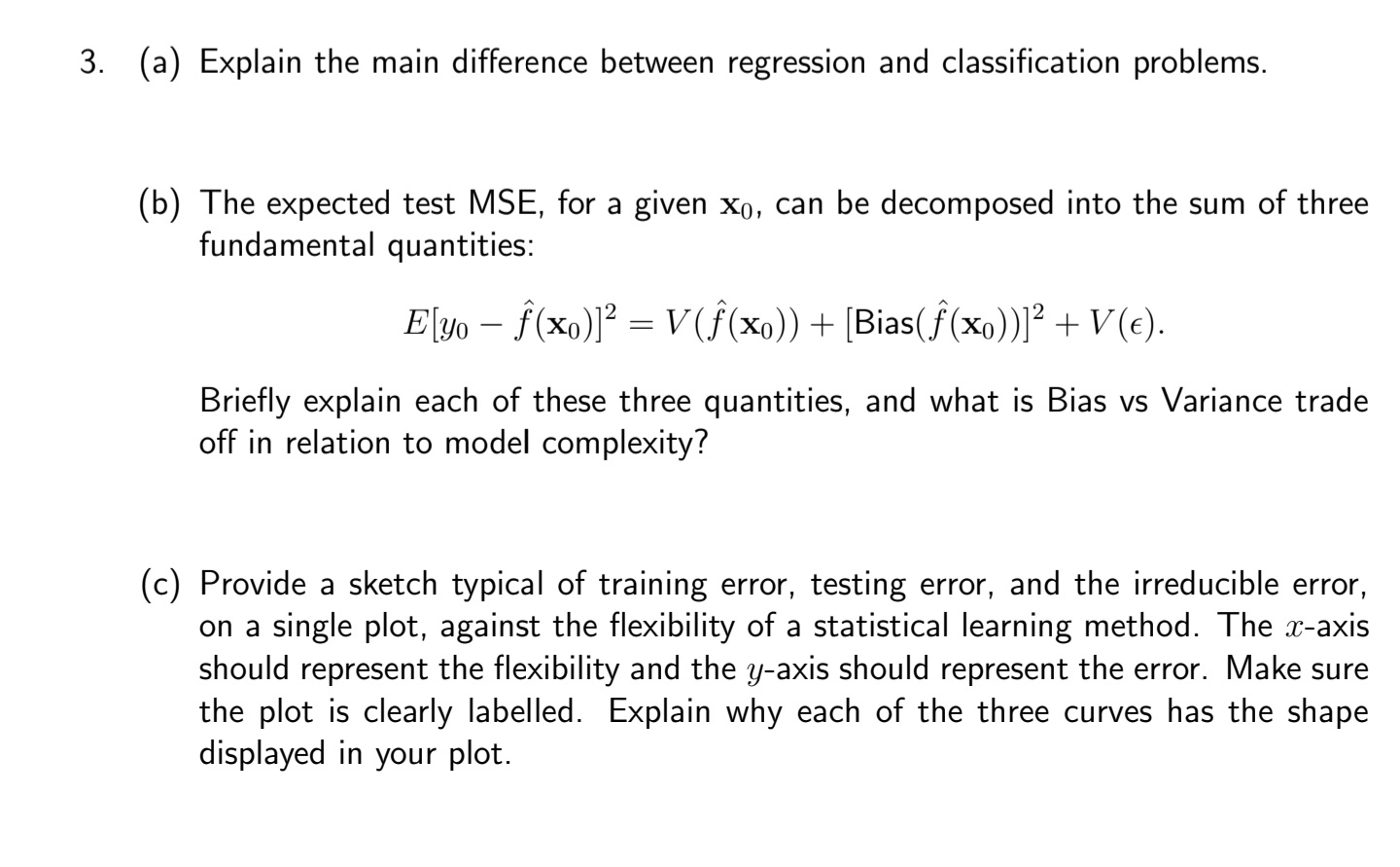 Solved (a) ﻿Explain the main difference between regression | Chegg.com