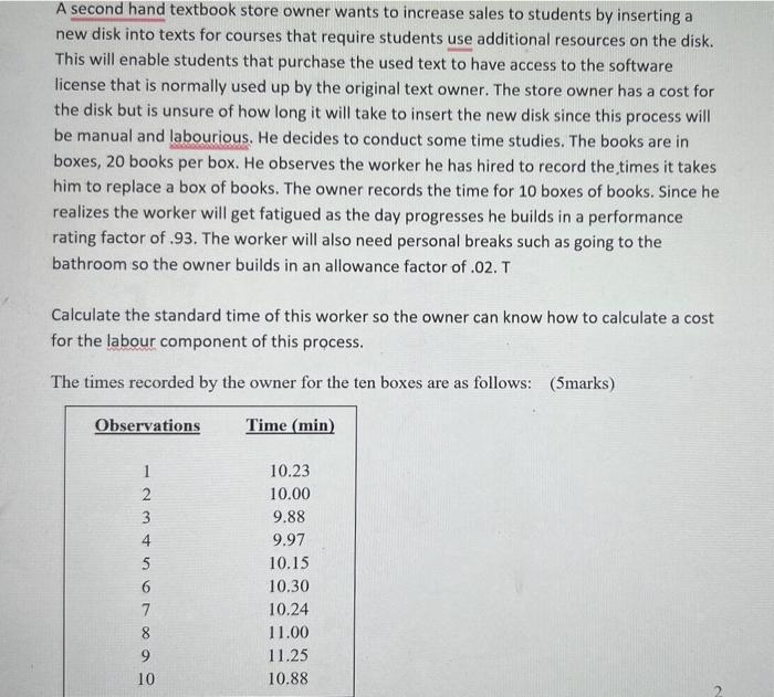 Solved A second hand textbook store owner wants to increase | Chegg.com