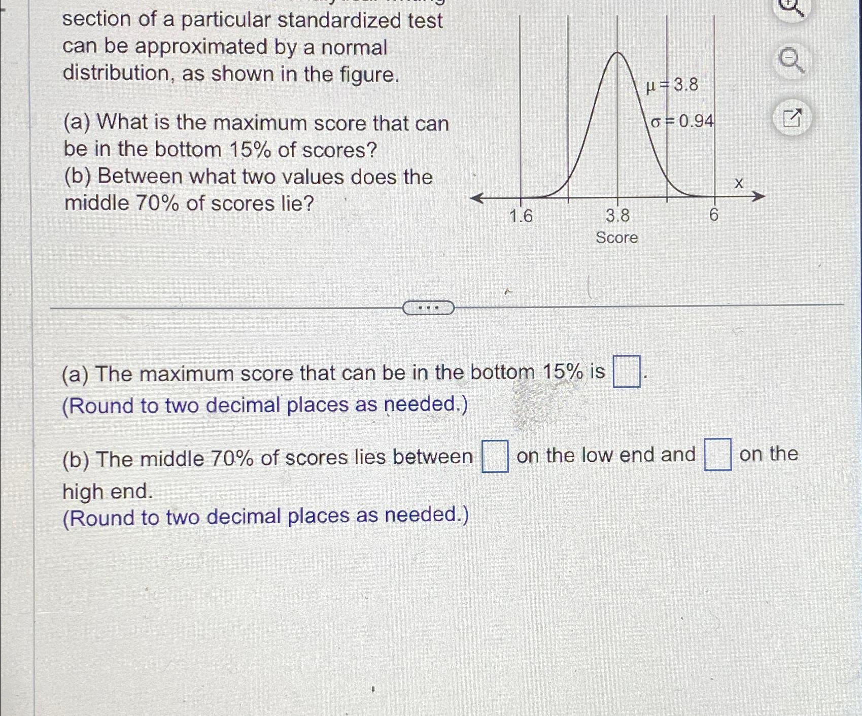 section of a particular standardized test can be | Chegg.com