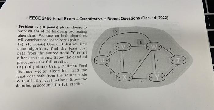 Solved EECE 2460 Final Exam - Quantitative + Bonus Questions | Chegg.com