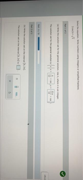 Solved Solve the equation wite numbers using integers or | Chegg.com