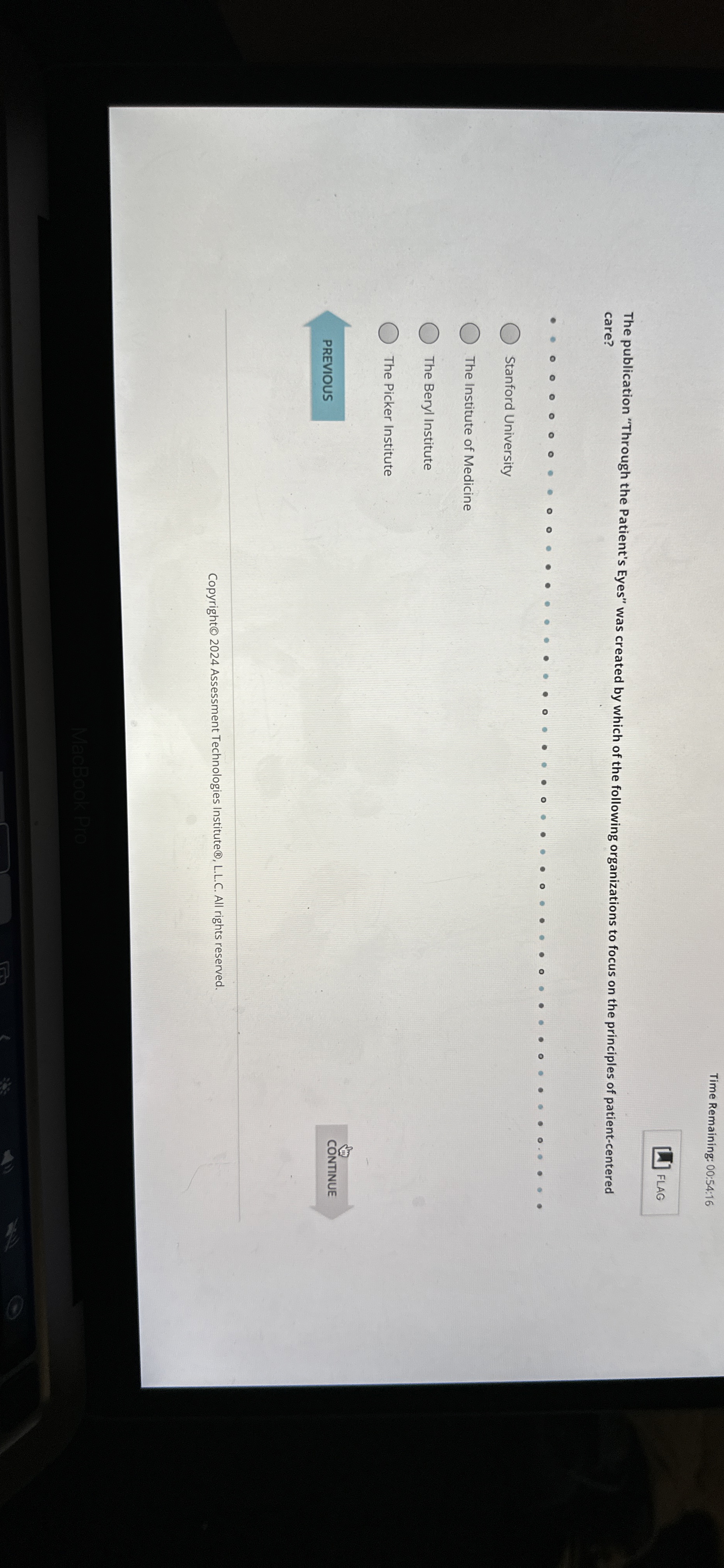 Solved Time Remaining: 00:54:16 FLAGThe publication "Through | Chegg.com