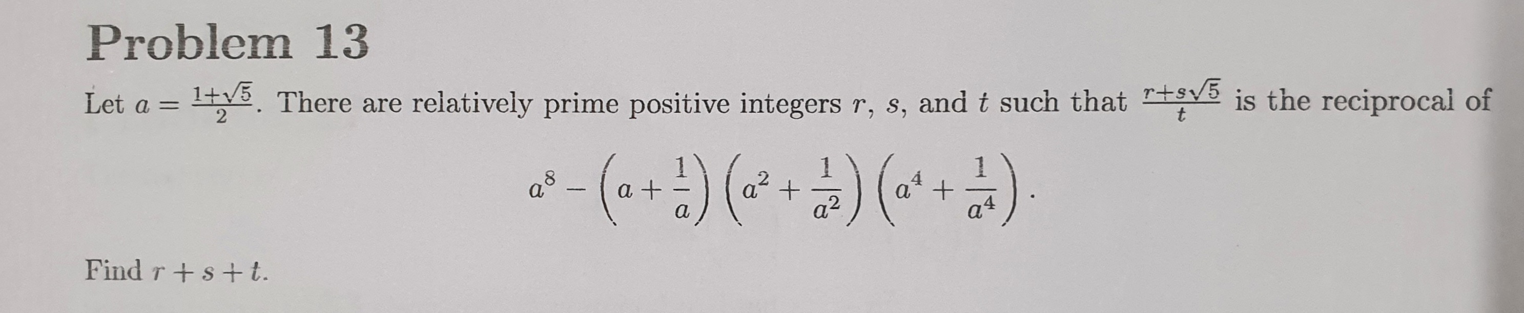 Solved Problem 13Let a=1+522. ﻿There are relatively prime | Chegg.com