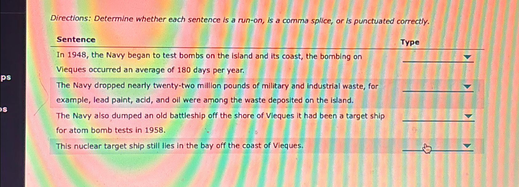 Solved Directions: Determine whether each sentence is a | Chegg.com