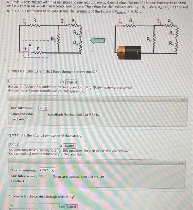 Solved A circuit is constructed with five resistors and one | Chegg.com