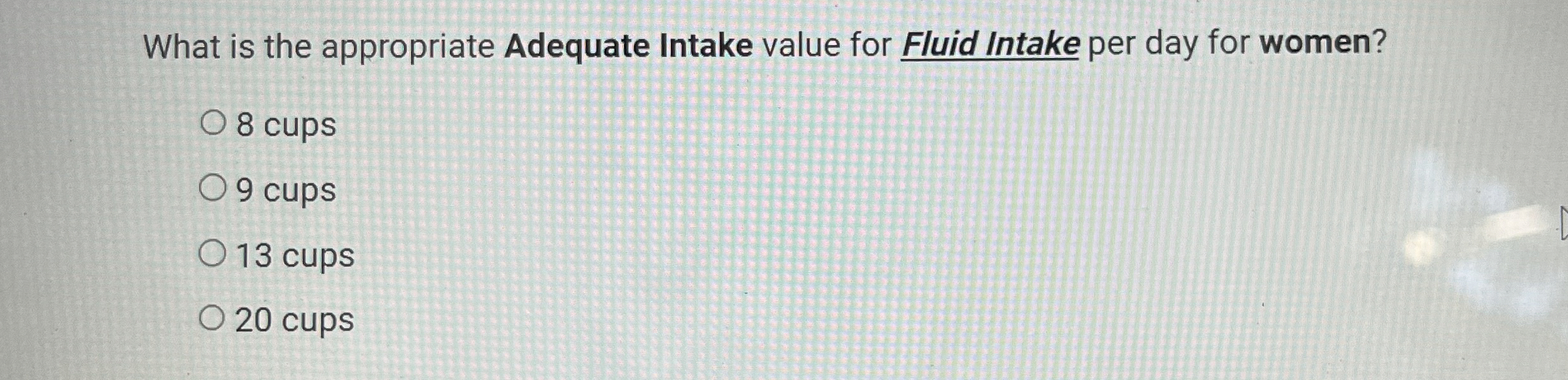 Solved What is the appropriate Adequate Intake value for | Chegg.com