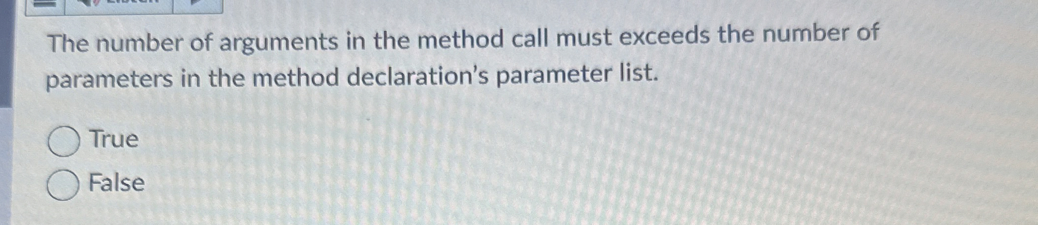 Solved The number of arguments in the method call must | Chegg.com