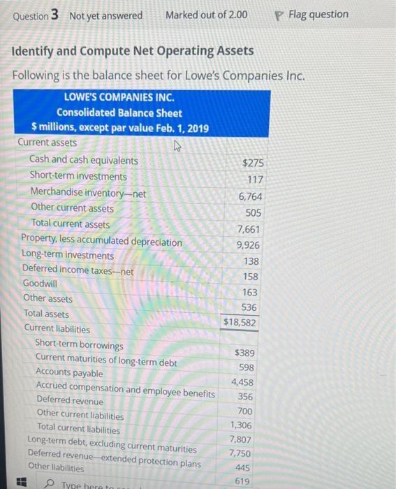 Solved Identify and Compute Net Operating Assets Following | Chegg.com