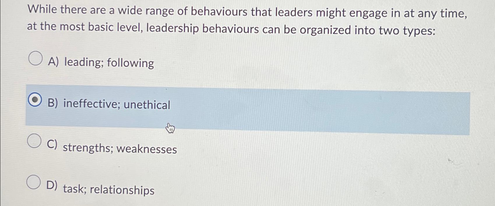 Solved While there are a wide range of behaviours that | Chegg.com