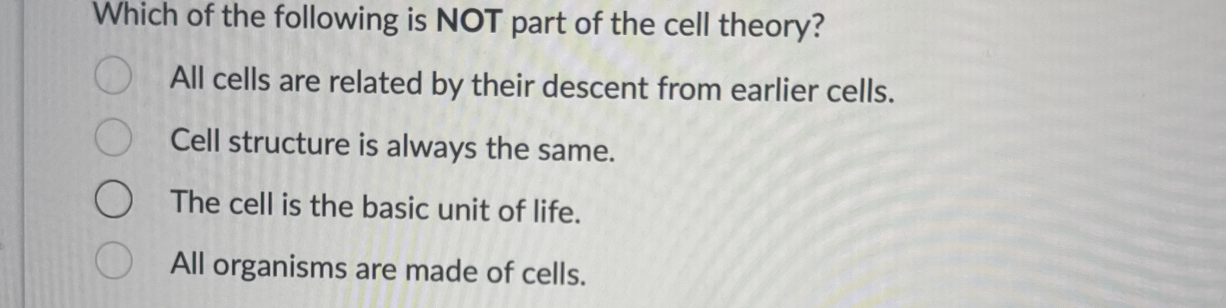 Solved Which of the following is NOT part of the cell | Chegg.com