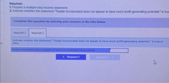 Solved Exercise 6-3 (Algo) Prepare a multiple-step income | Chegg.com