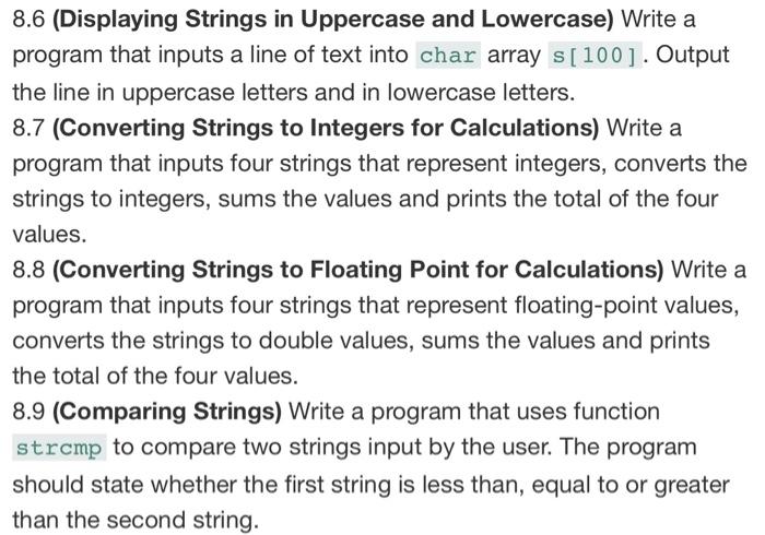 Solved Write programs using C | Chegg.com