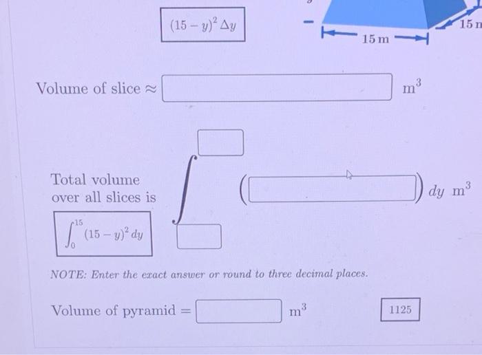 Solved Give an equation representing the volume of the slice | Chegg.com