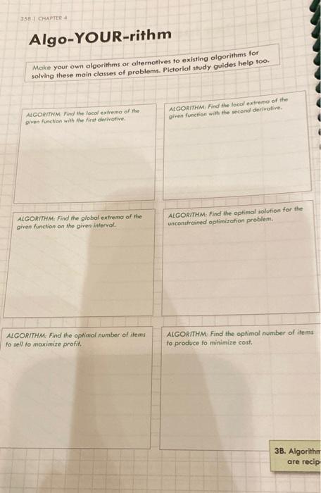 Solved 355 - CRAPTER 4 Algo-YOUR-rithm Make your own | Chegg.com