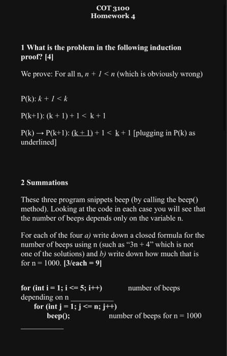 Solved Homework 4 1 What is the problem in the following | Chegg.com