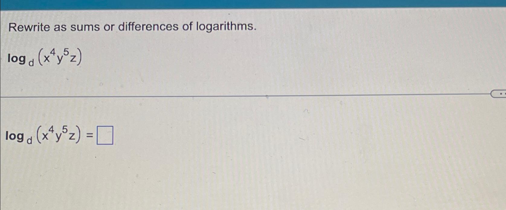 Solved Rewrite as sums or differences of | Chegg.com