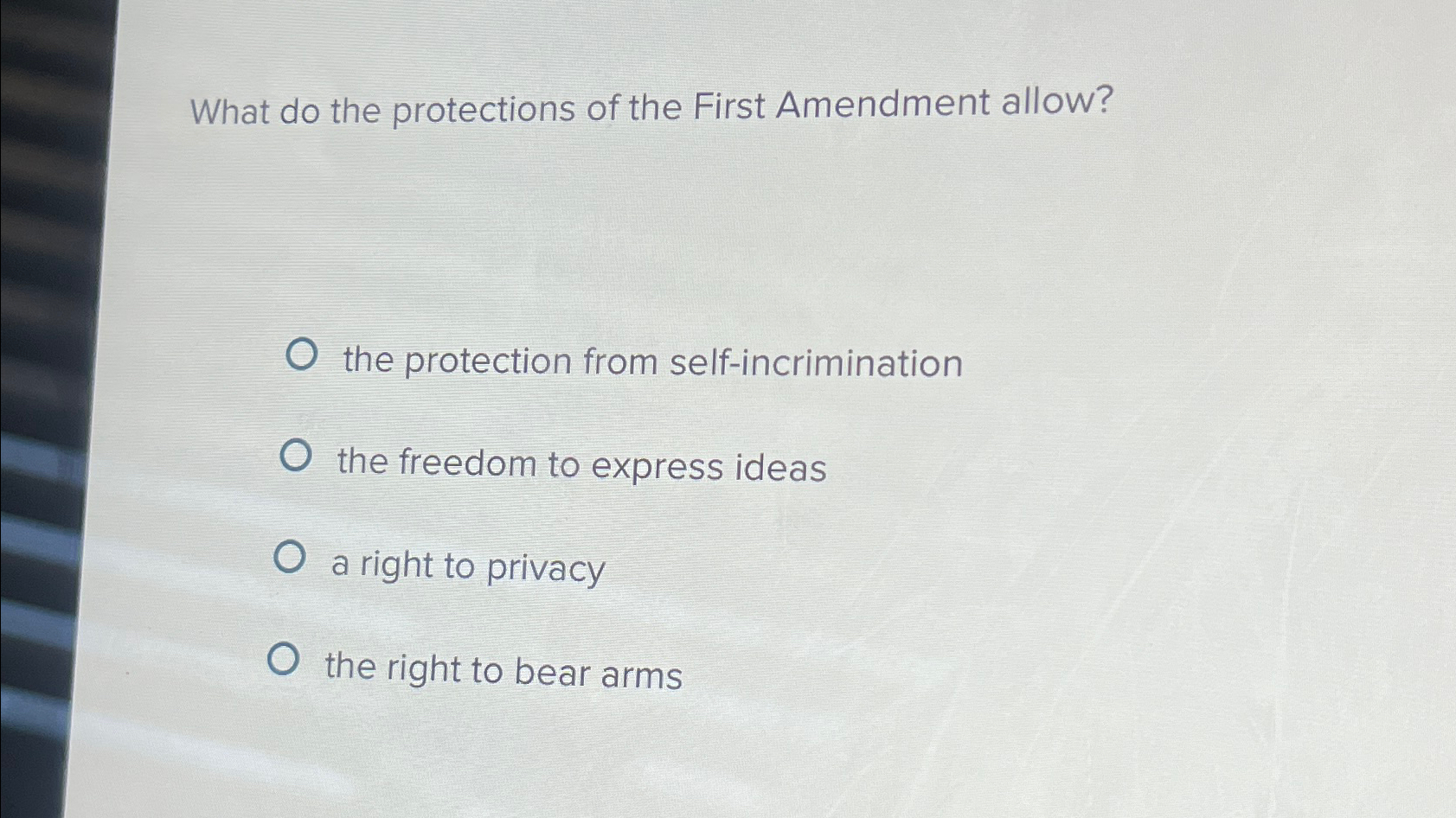 Solved What do the protections of the First Amendment | Chegg.com