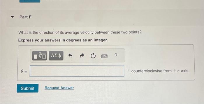 Solved What is the magnitude of its average velocity between | Chegg.com