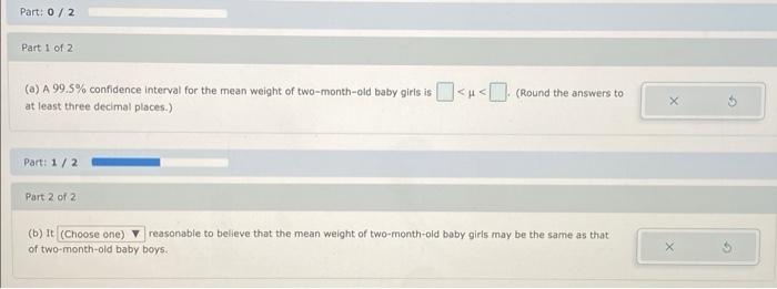 Solved Baby weights: Following are weights, in pounds, of 10 | Chegg.com