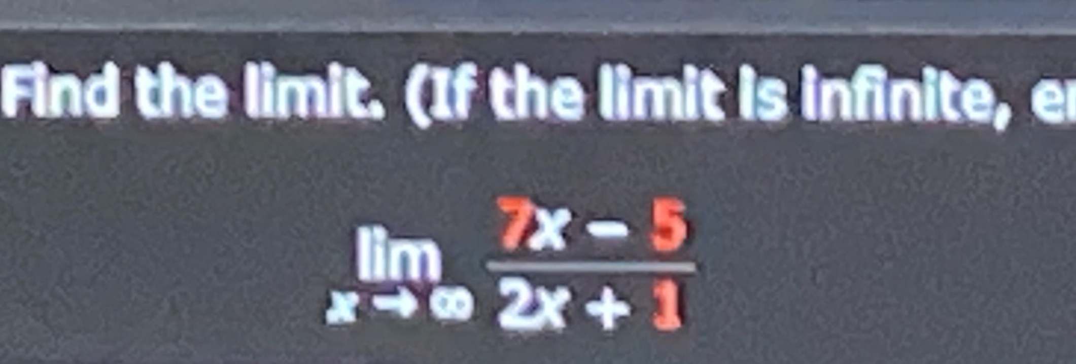 Solved Find the limits (iff the limit is | Chegg.com