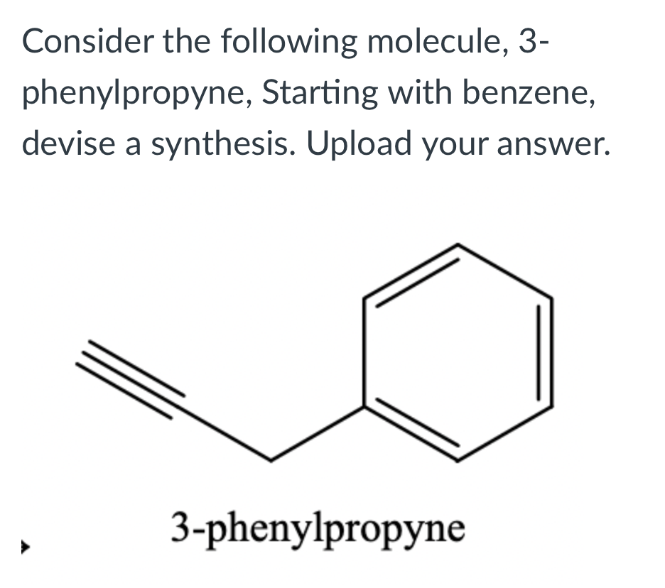 Solved Consider the following molecule, 3phenylpropyne, | Chegg.com