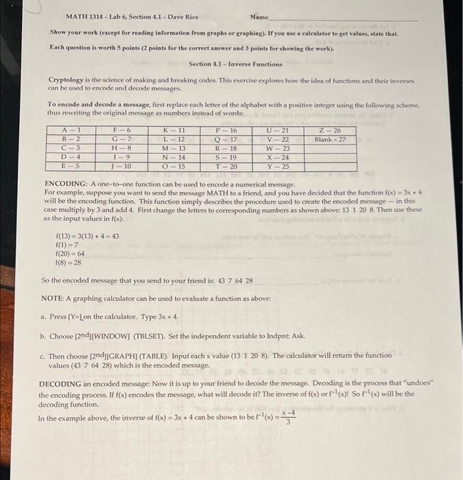 Solved Show your work (execpt for readinit information from | Chegg.com