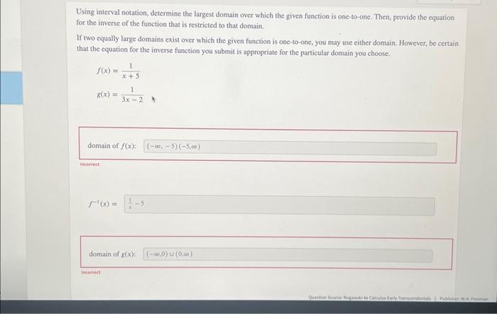 Solved Using interval notation, determine the largest domain | Chegg.com