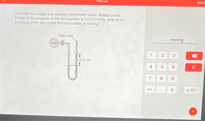Solved Consider the image of a mercury manometer below. | Chegg.com