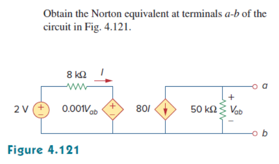 Solved Obtain the Norton equivalent at terminals a-b ﻿of | Chegg.com