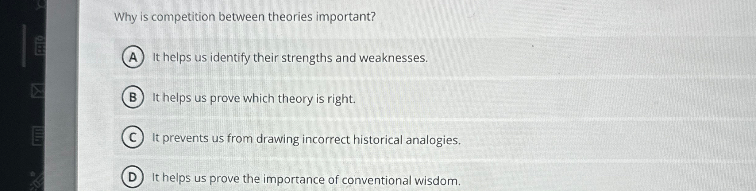 Solved Why is competition between theories important?It | Chegg.com