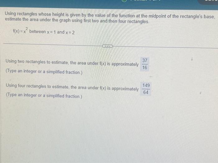 Solved Using rectangles whose height is given by the value | Chegg.com