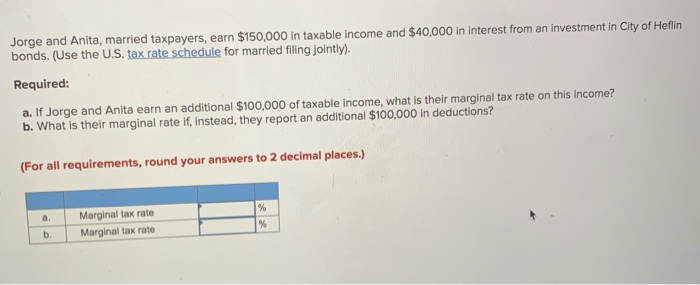 Solved Jorge and Anita, married taxpayers, earn $150,000 in | Chegg.com