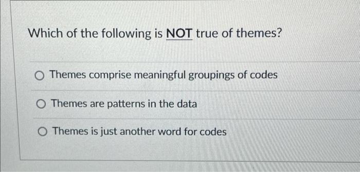 Solved Which of the following is NOT true of themes? O | Chegg.com