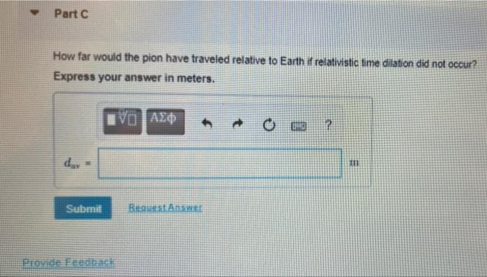 Solved Part A The Pi Meson An elementary particle called a | Chegg.com