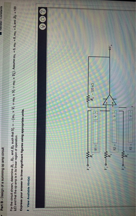 Solved Part A - Calculating the output voltage of a summing | Chegg.com