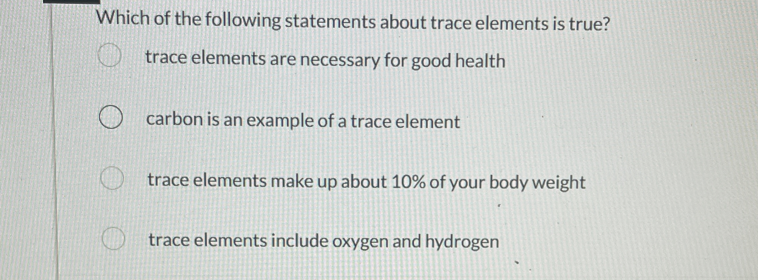 Solved Which of the following statements about trace | Chegg.com