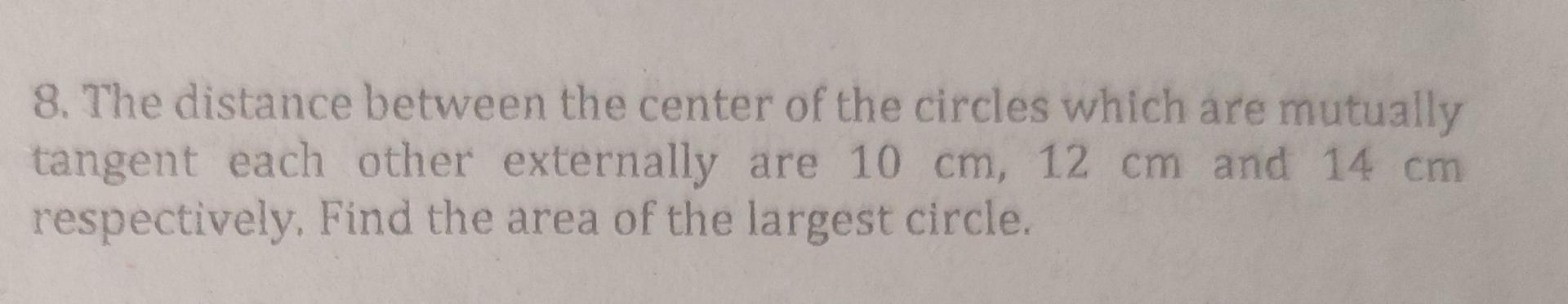 Solved The distance between the center of the circles which | Chegg.com