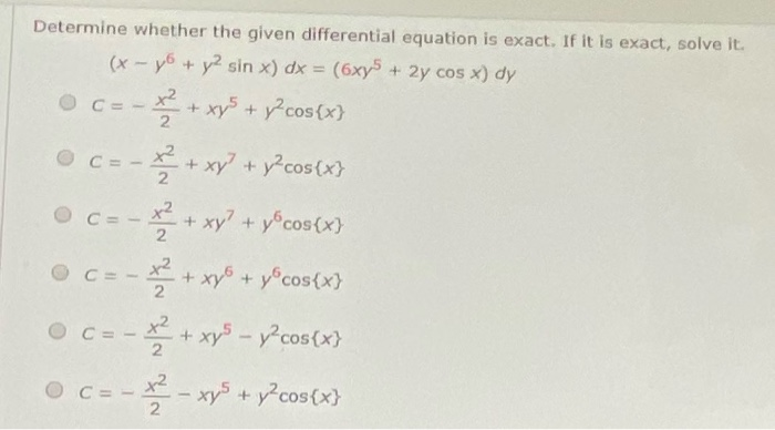 Solved Solve the given differential equation by separation | Chegg.com