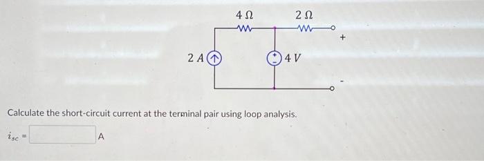 Solved Calculate the short-circuit current at the terminal | Chegg.com
