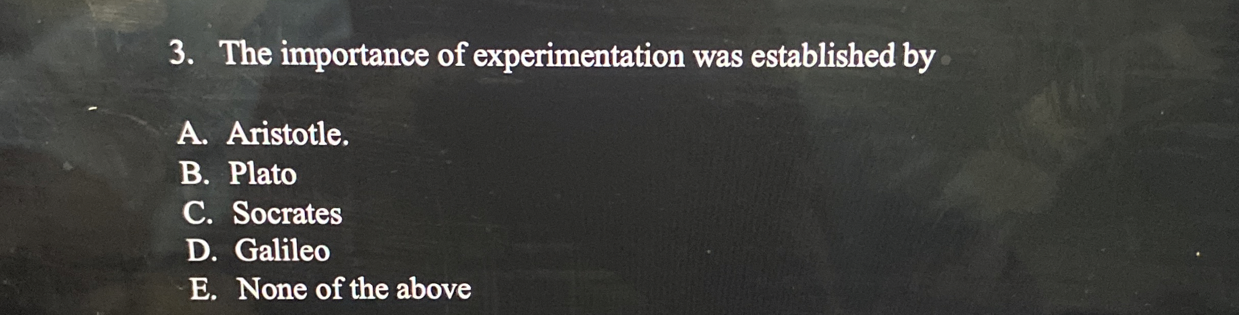 Solved The importance of experimentation was established | Chegg.com