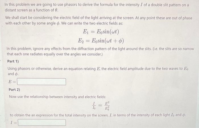 Solved In this problem we are going to use phasors to derive | Chegg.com